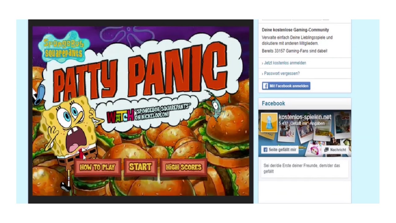 Let`s Play Spongebob Hamburger game - YouTube