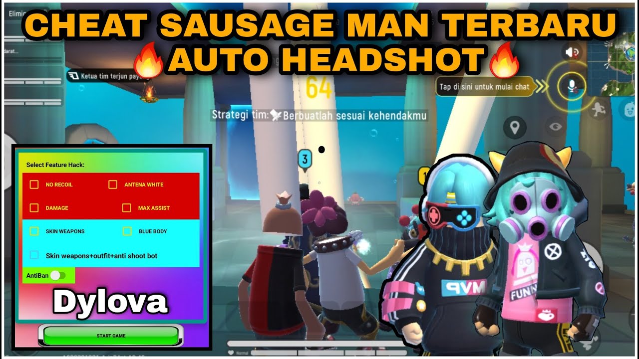 MOD MENU SAUSAGE MAN VIP AUTO HEADSHOT NO BANNED - YouTube