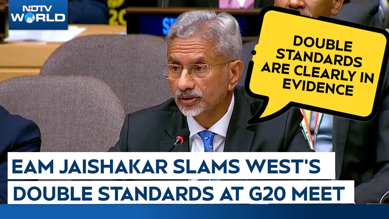 Jaishankar Slams Double Standards On Russian Oil; Stresses Peace As ...