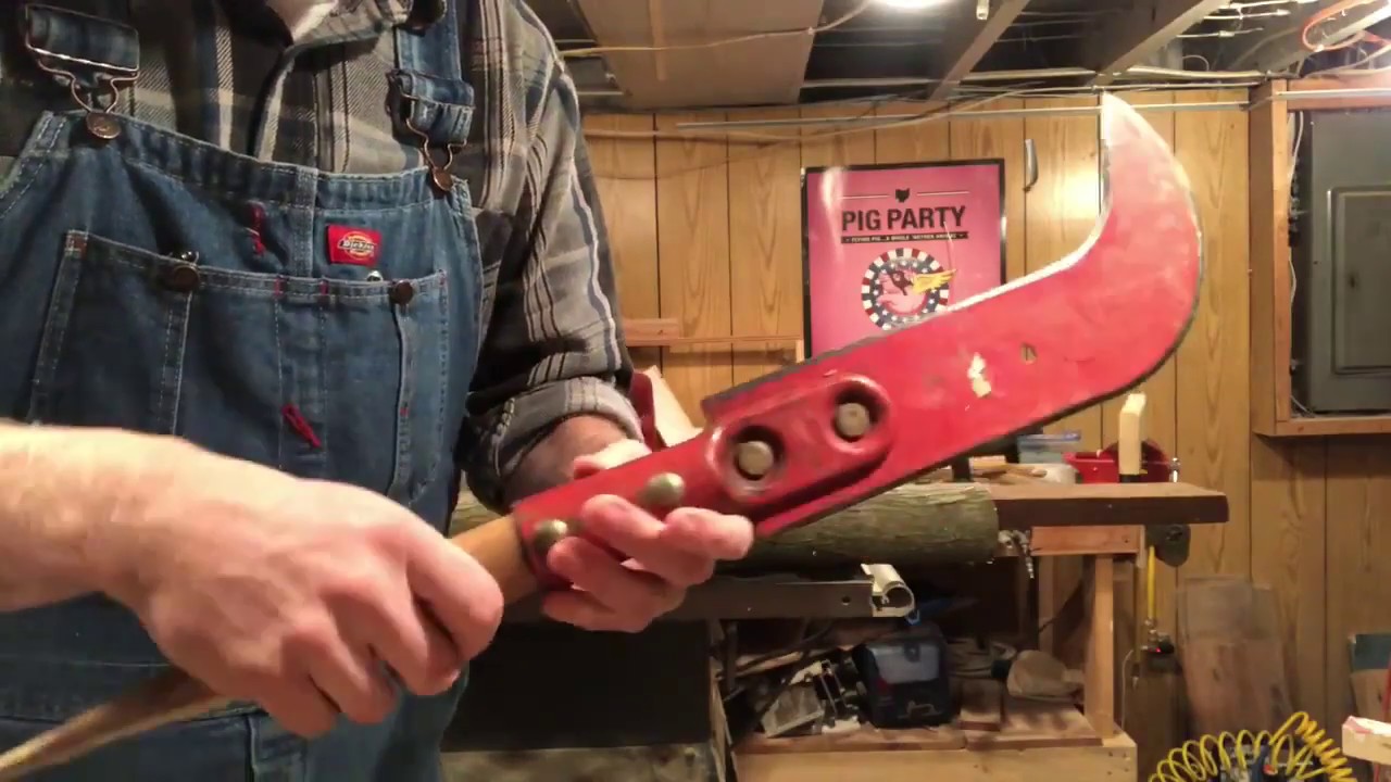 Making a Handle for the Bush Hook - YouTube