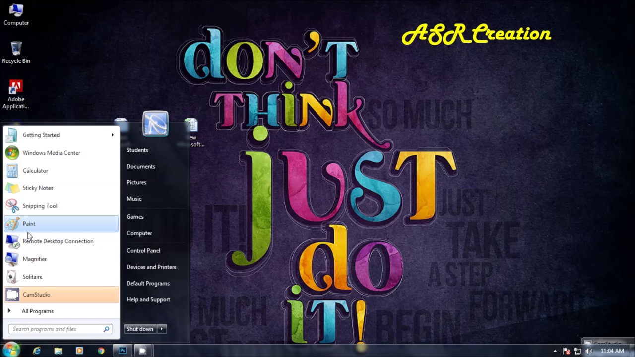 Desktop- Icons, Notification, Change Background - YouTube
