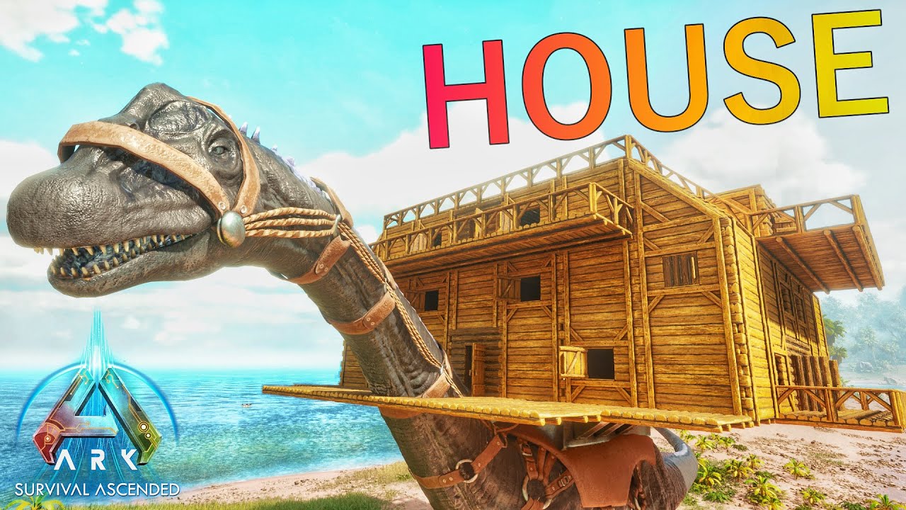 I Build My New Multi Storey House On Brontosaurus 🔥🔥 : ARK Survival ...