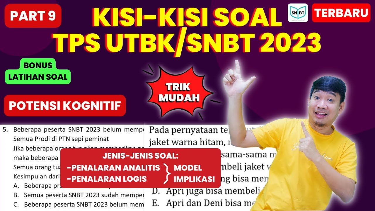 KISI-KISI SOAL TPS POTENSI KOGNITIF UTBK/SNBT 2023 PART 9 | KURIKULUM ...
