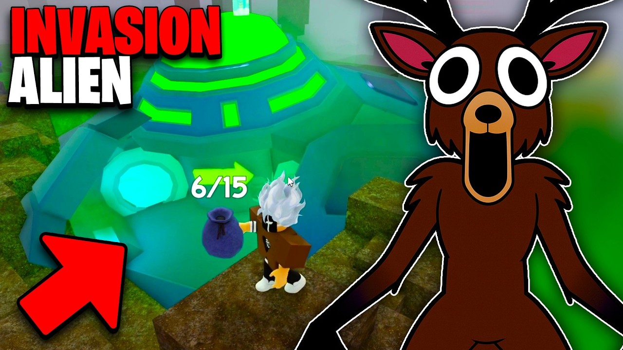 COMPLETÉ la INVASIÓN ALIENÍGENA en 99 NOCHES en el BOSQUE👽🫎 - YouTube