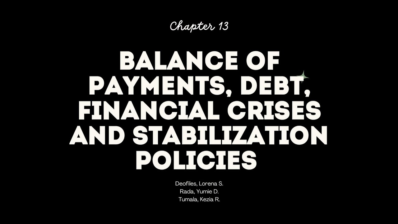 Chapter 13. Balance of Payments, Debt, Financial Crises and ...