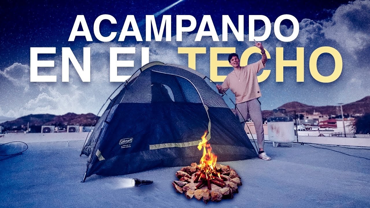 ⛺️ Acampando SOLO en mi TECHO! - YouTube