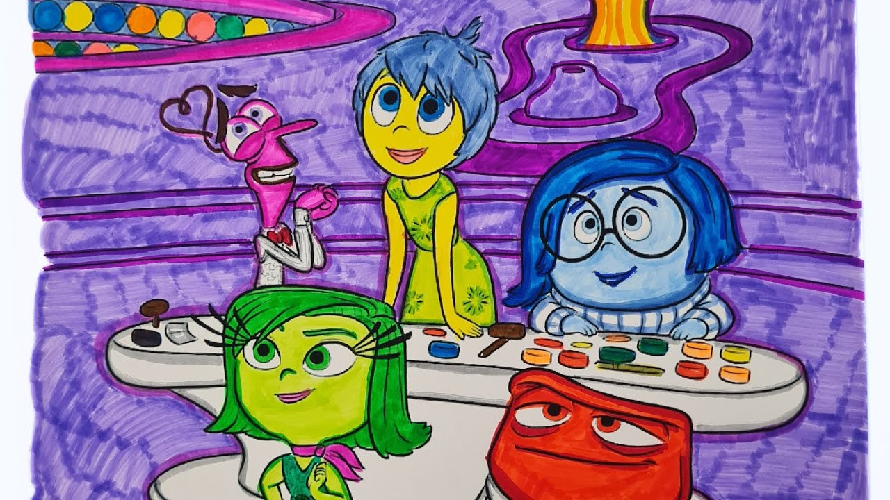 Inside Out Coloring Pages First Main Characters - YouTube