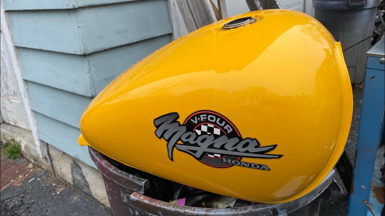 Saving Another Rusty Fuel Tank 1995 Honda Magna VF750C - YouTube