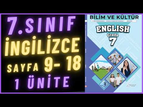 7. Sınıf İngilizce Ders Kitabı Sayfa 9 10 11 12 13 14 15 16 17 18  -Bilim Kültür YAYINLARI