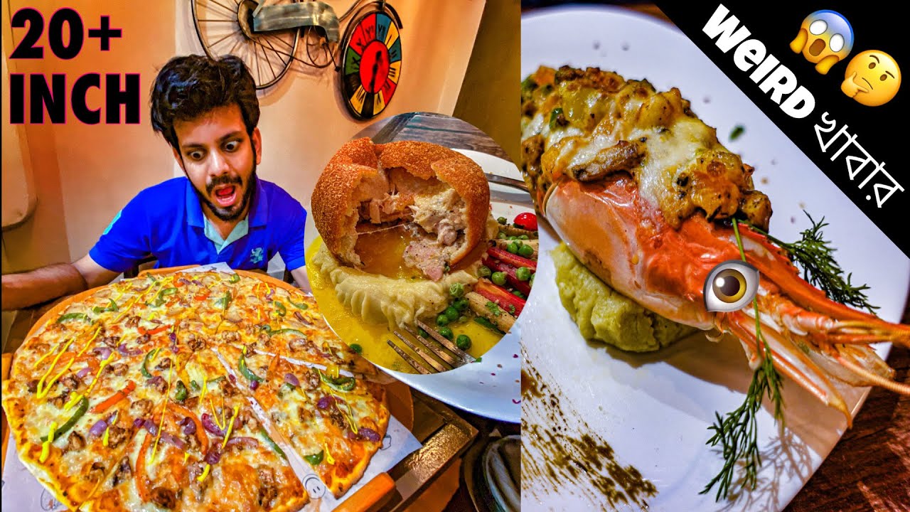 I tried Kolkata's BIGGEST Pizza😲 and MONSTER prawn? 🙆‍♂️ - YouTube
