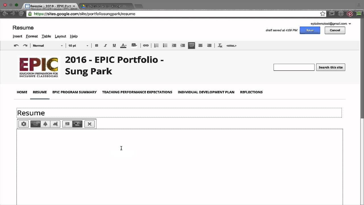 EPIC ePortfolio - Embed Documents - YouTube