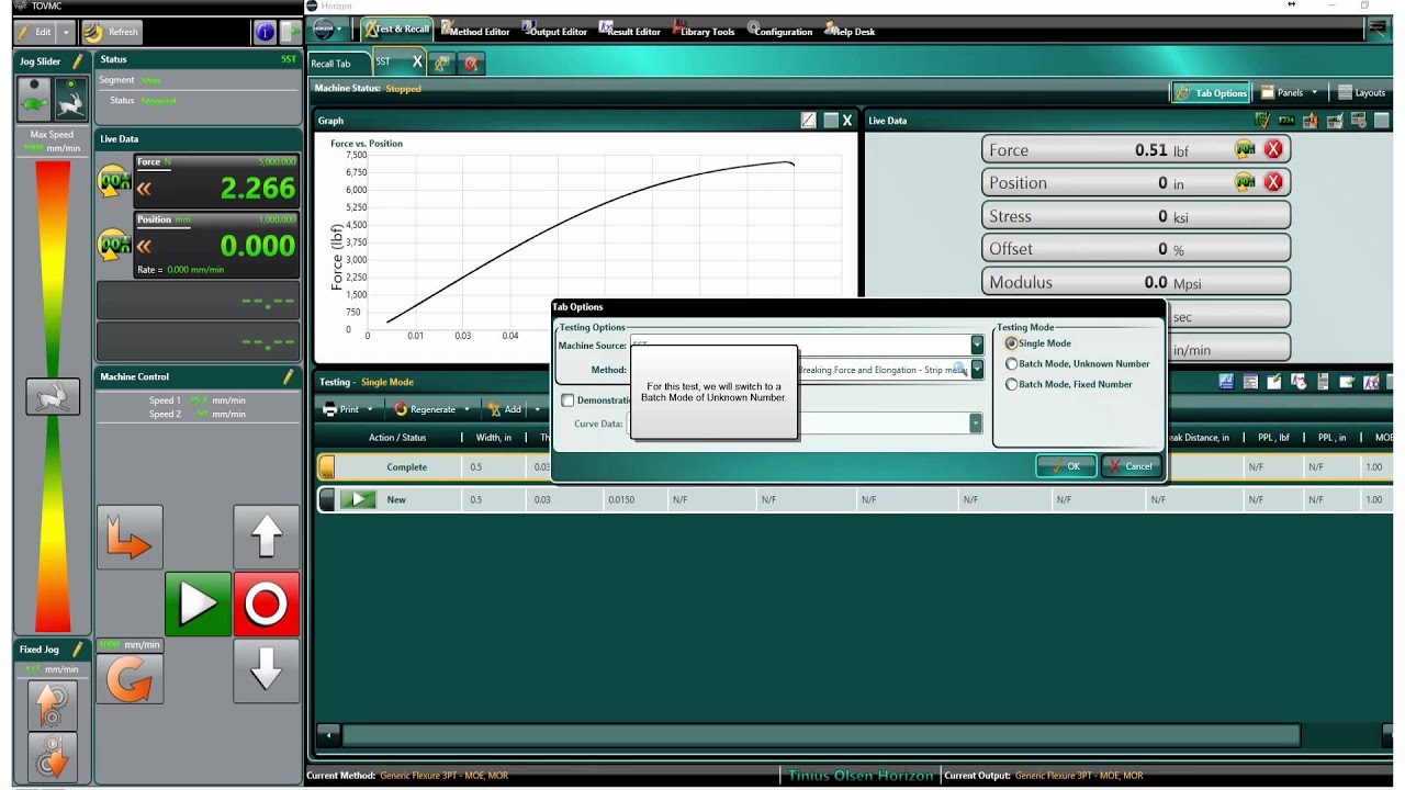 Tinius Olsen 5ST Horizon Software Movie - YouTube