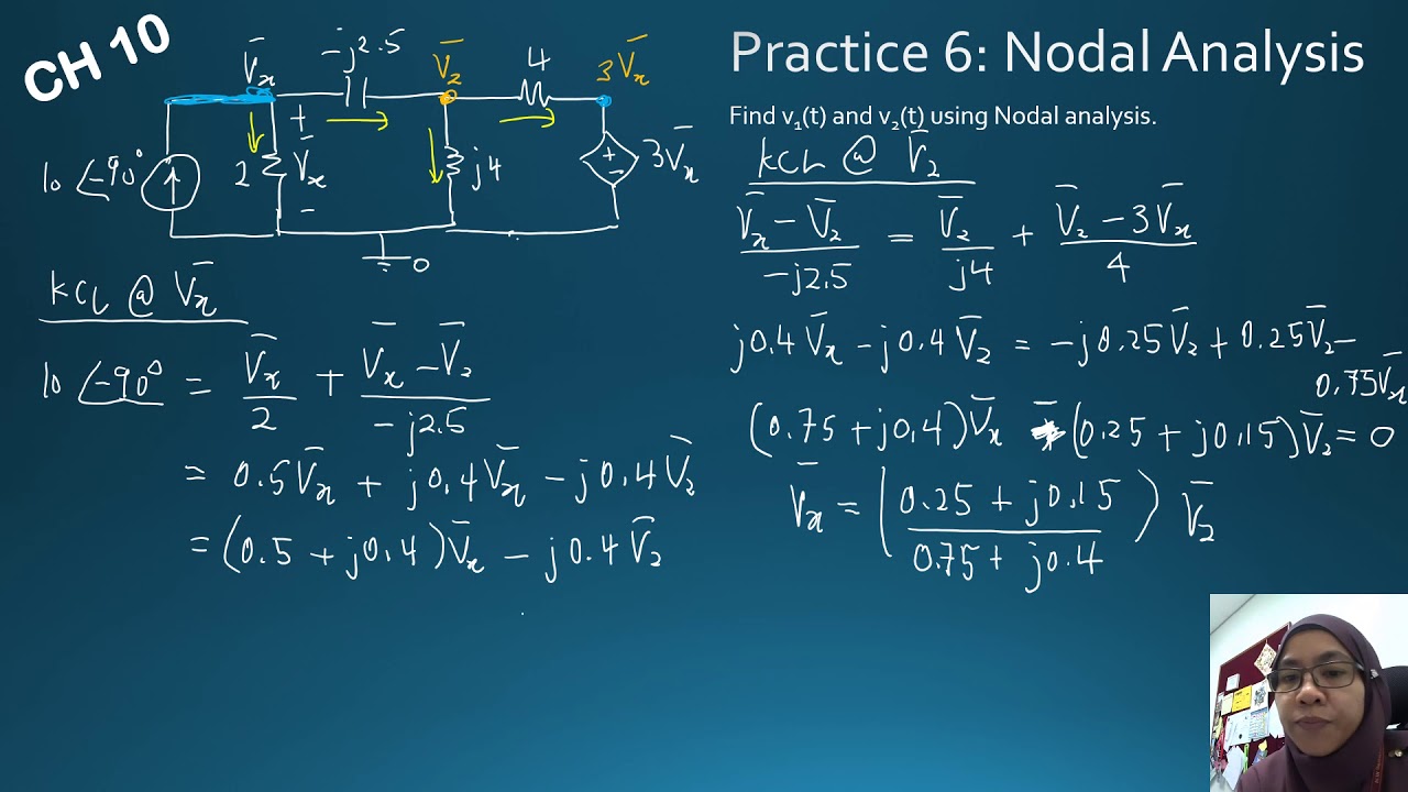 Practice 6 NOdal analysis in AC - YouTube