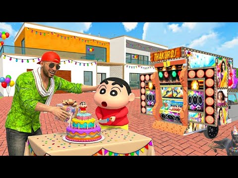 🤩 Shinchan Happy Birthday Celebrate 😱💥 Franklin Ne Dj Purchase Indian Theft Auto Simulator Game Code
