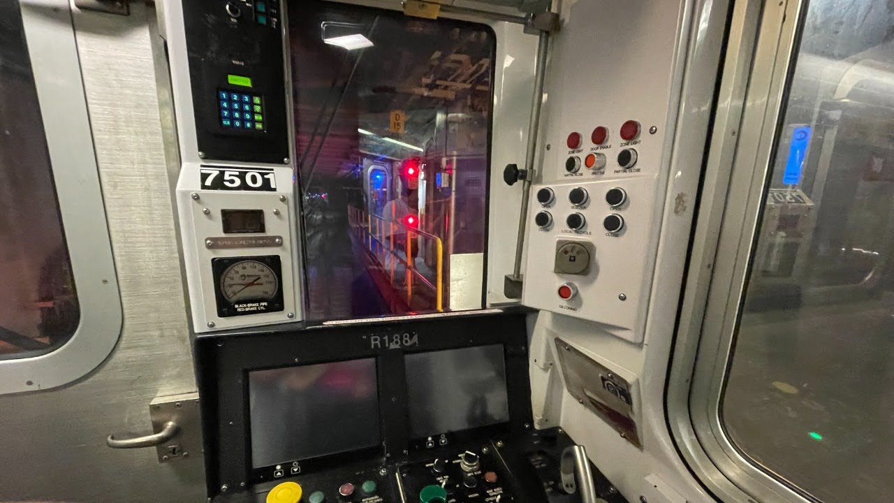 Some 7 train action at 34 St Hudson Yards + R188 #7501 cab. - YouTube