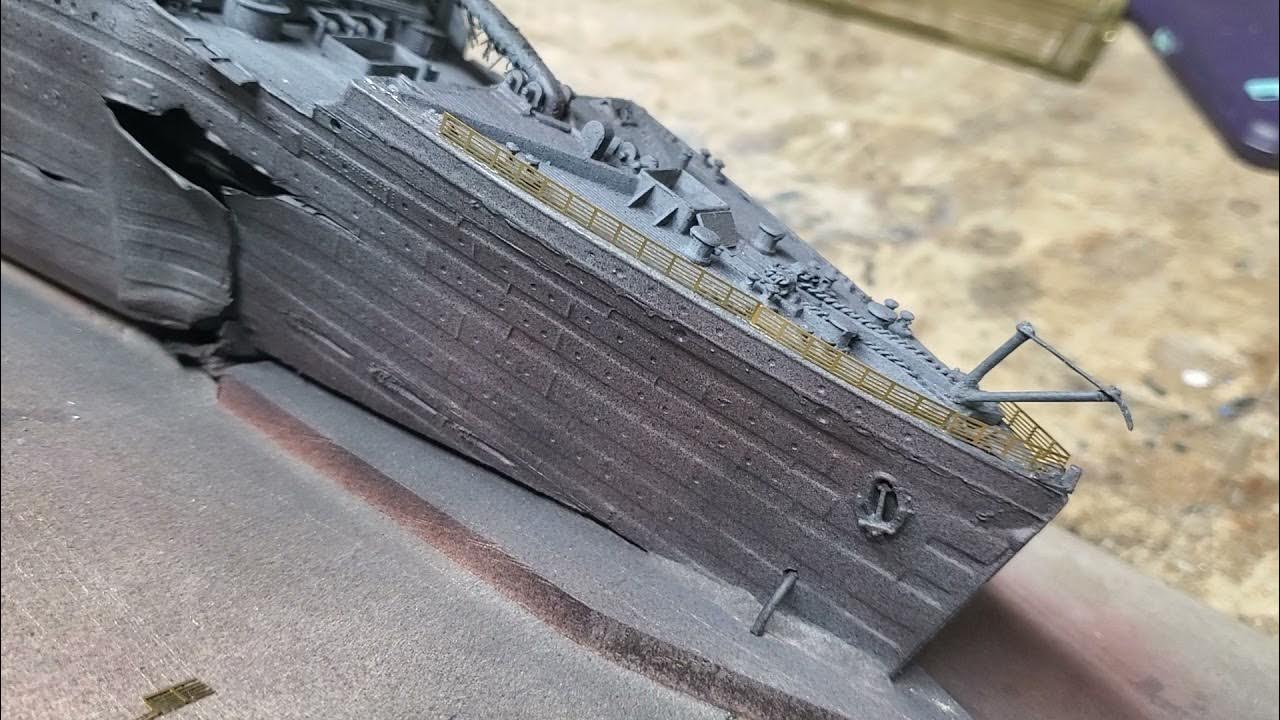 Titanic Wreck Model Diorama Tutorial Part 16 - YouTube