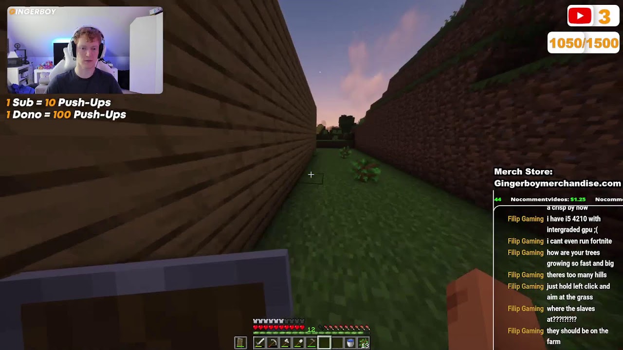 Gingerboy the Minecraft (Java) Noob EP2 Making a cool base - YouTube