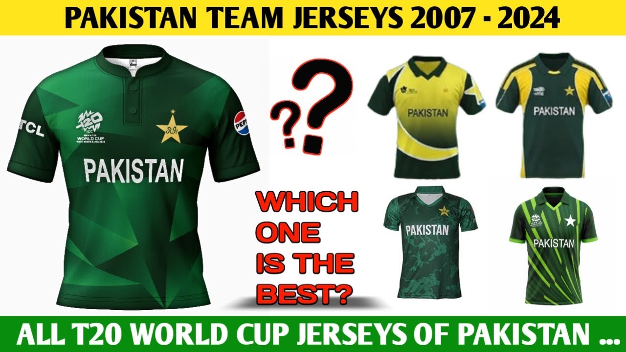 Evolution Of Pakistan's T20 World Cup Jersey Designs (2007 - 2024 ...