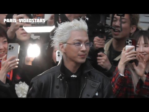 Taeyang 태양 BIGBANG 빅뱅 arrival @ Paris Fashion Week 8 march 2026 show Enfants Riches Déprimés