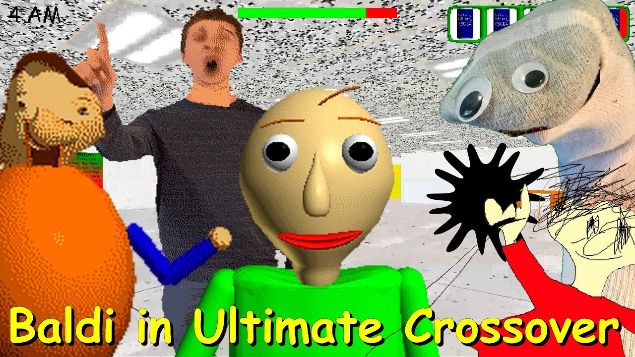 Baldi in Ultimate Crossover - Baldi's Basics Mod - YouTube