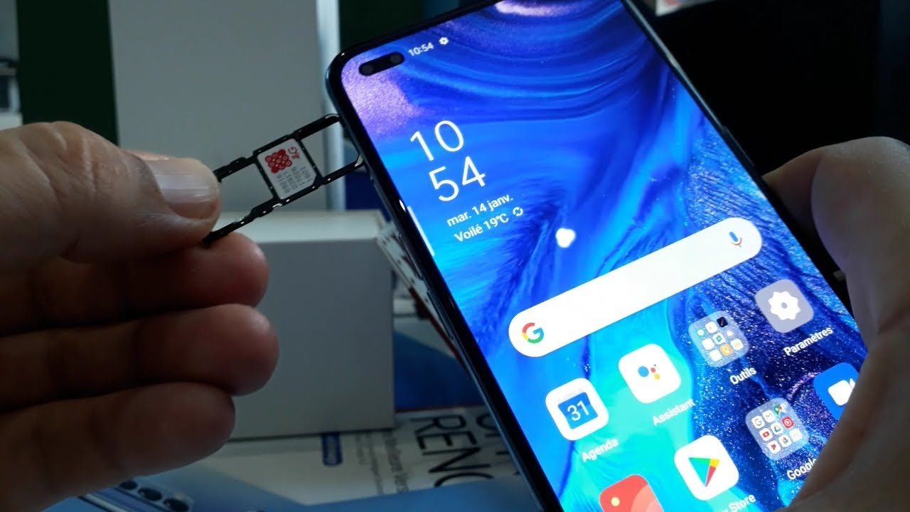 How to put a 2 SIM card in phone OPPO Reno 4 - YouTube