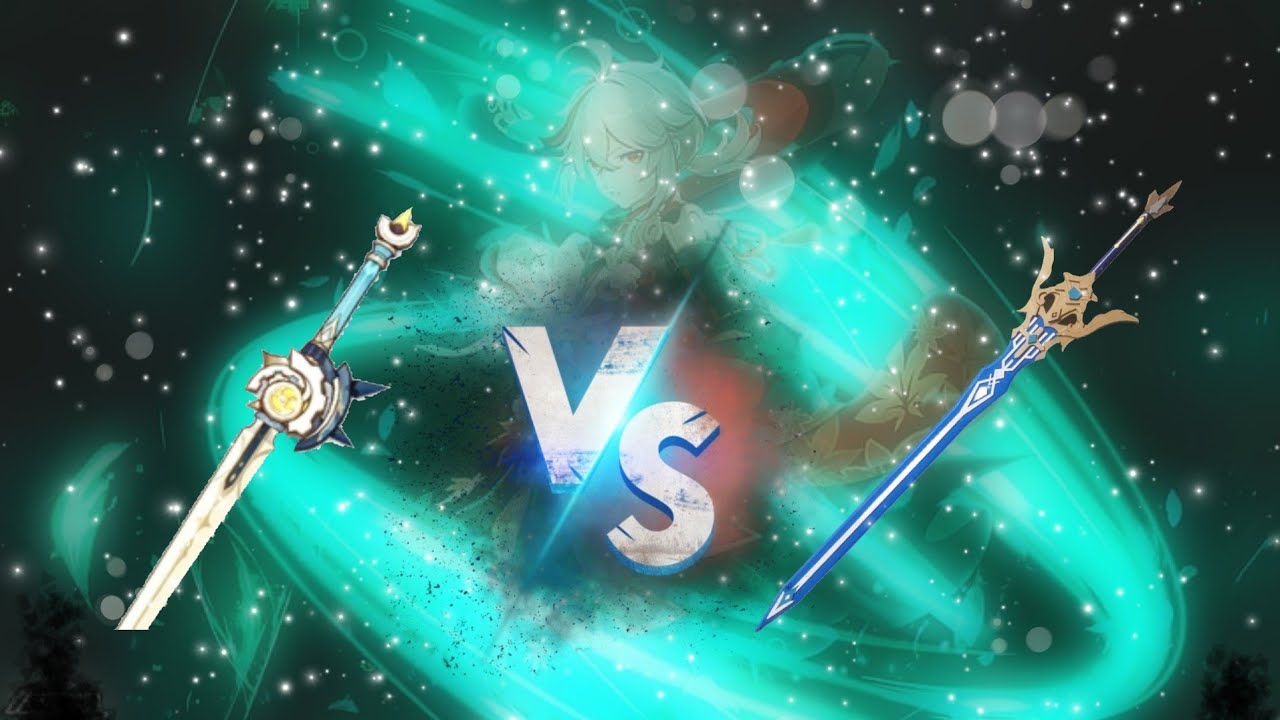 iron sting vs R1 freedom-sworn comparison kazuha C0 | genshin impact 3. ...