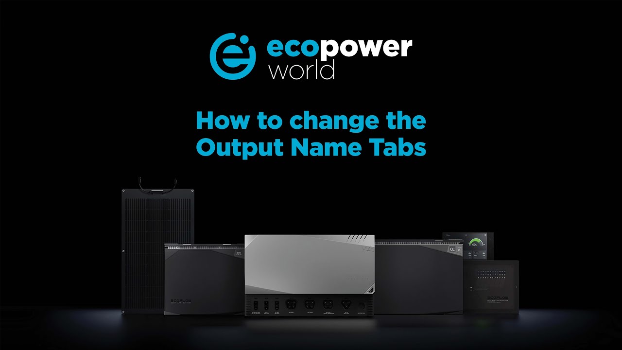 How to change Output Name Tabs - YouTube