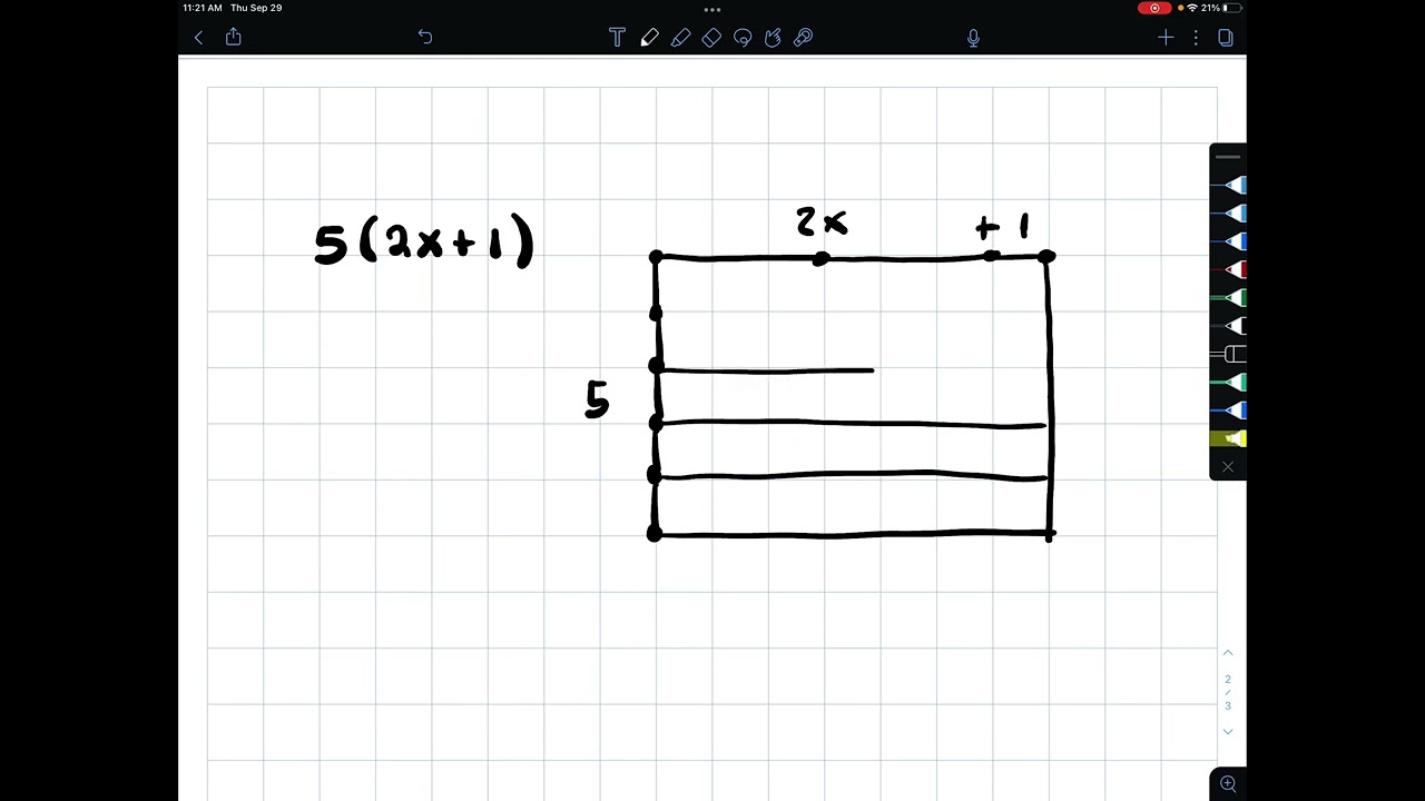 Distributive Property with Algebra Tiles - YouTube