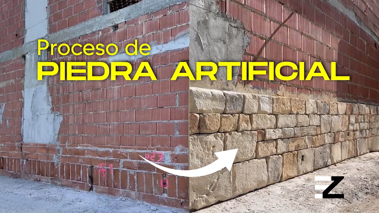 How to make ARTIFICIAL STONE process with CONCRETE - YouTube