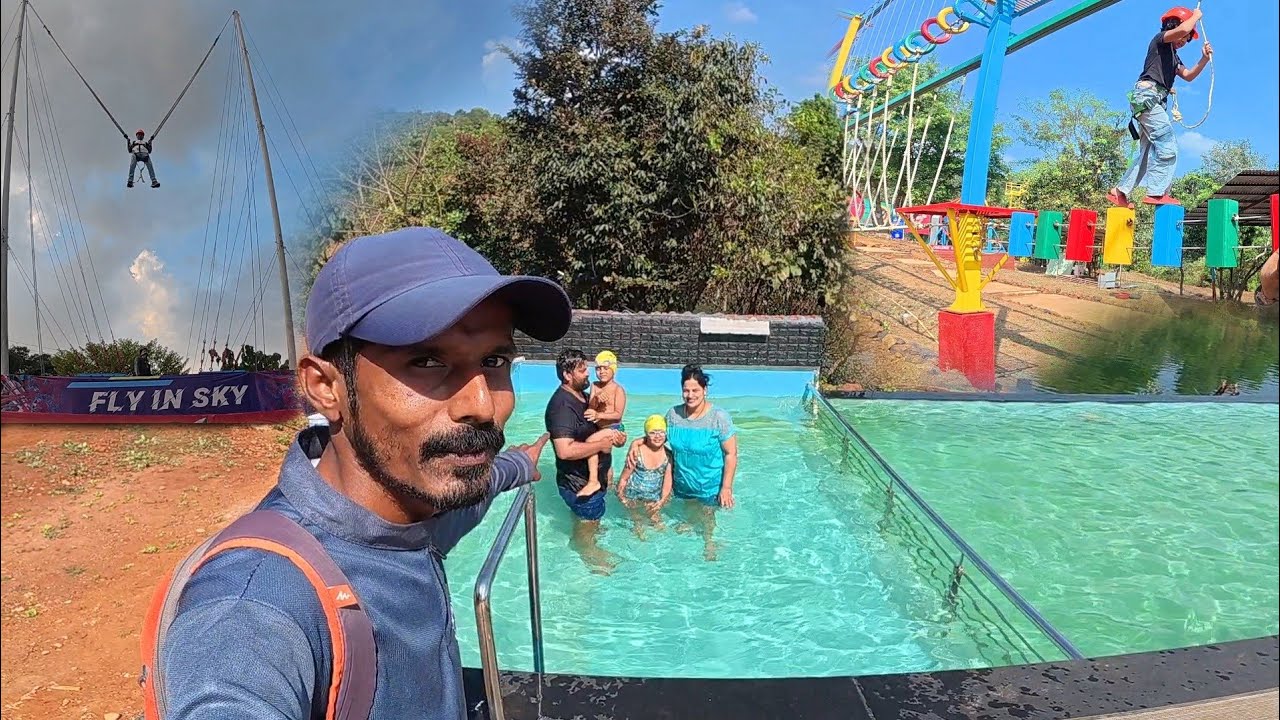 adventure park Kolhapur 🧗 Jungle spring Resort swimming pool - YouTube