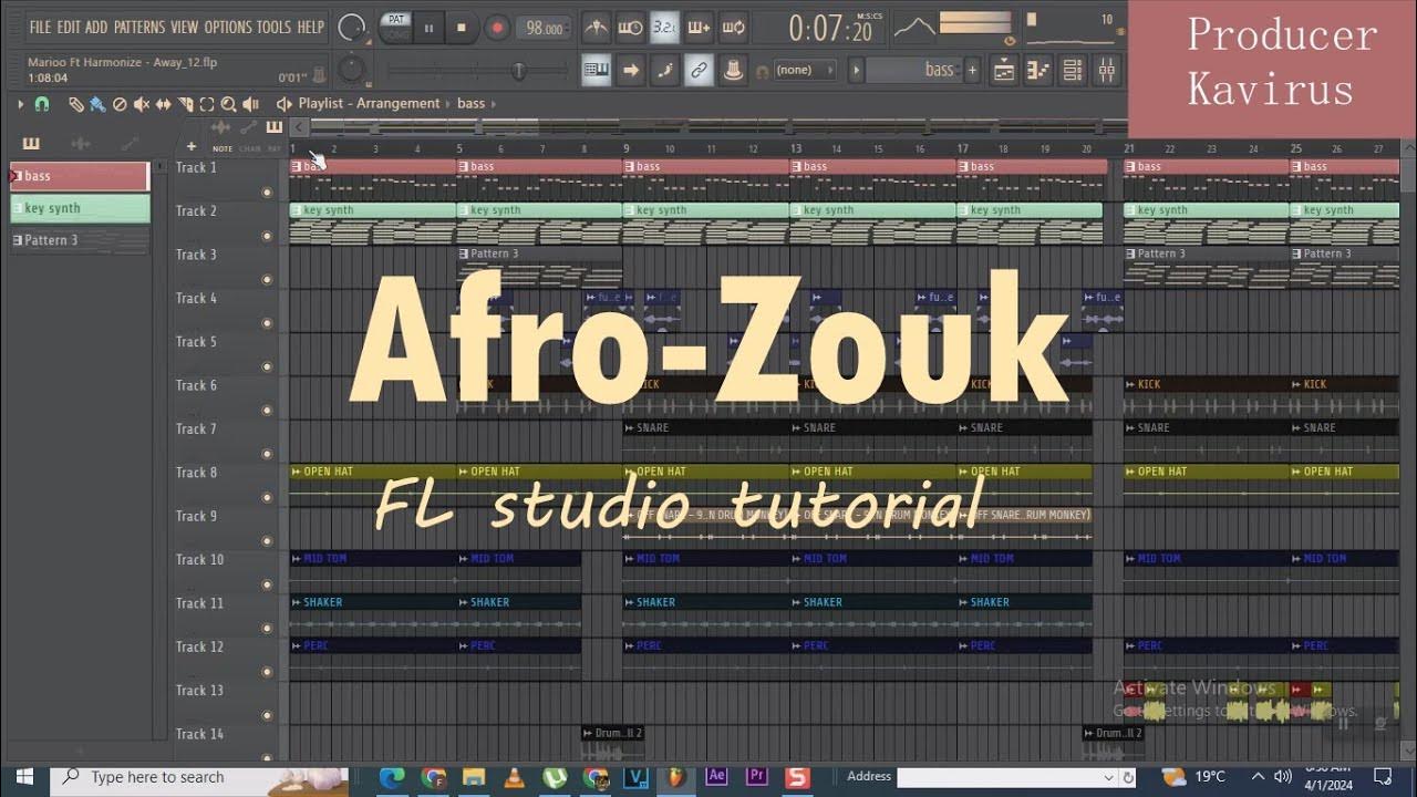 How to Make Afro-Zouk Instrumental Beat in Fl Studio Tutorial |Marioo Ft Harmonize - Away Type ...