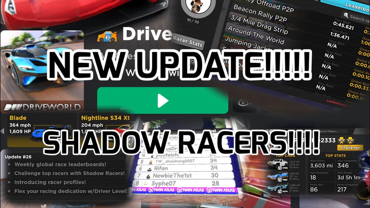 Shadow Racers Update just came out! - YouTube