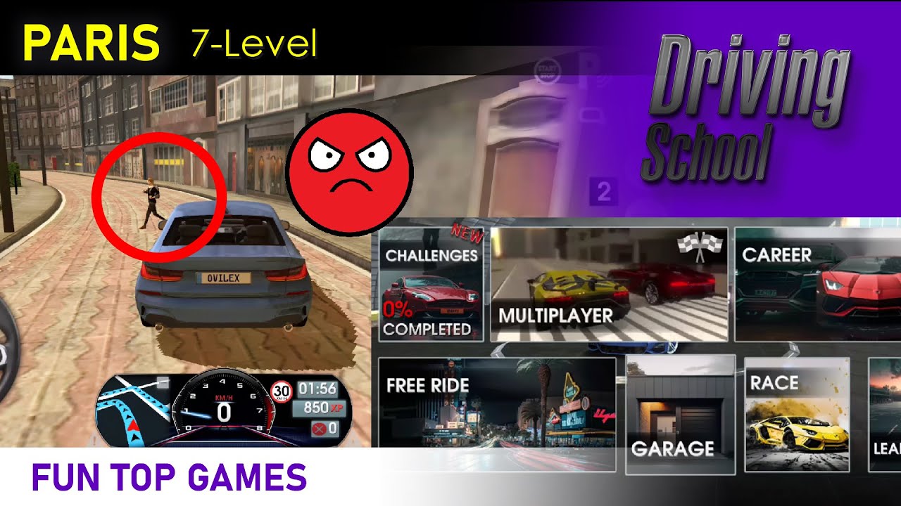 Driving School Sim 🔸 Paris 7 - Level - YouTube