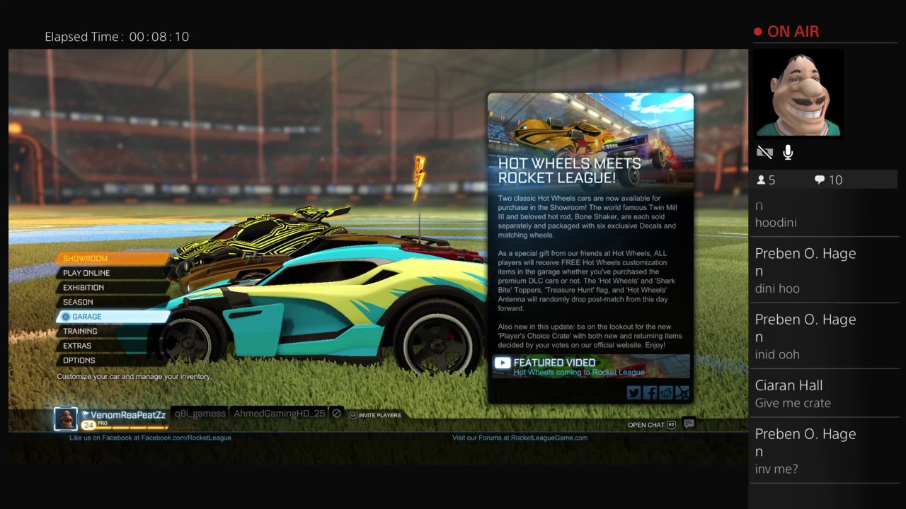 Rocket league open trading lobby (hodini) - YouTube