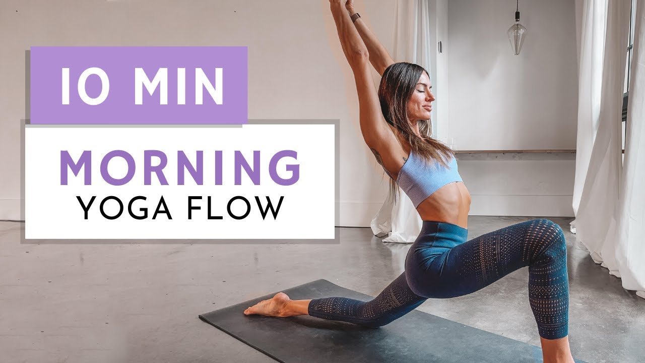 10 Min Morning Yoga Stretches | Quick and Easy Wake Up Yoga Flow | Kate ...