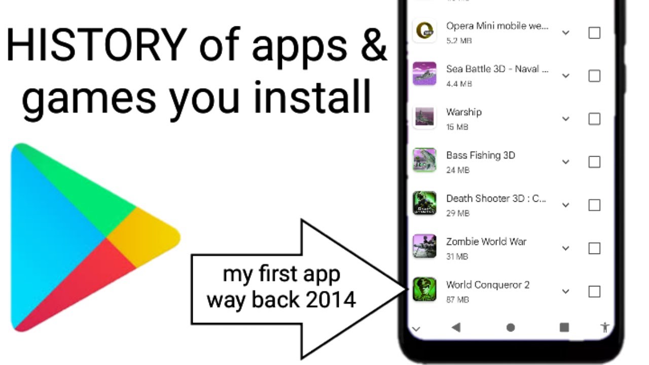 Install & uinstall apps history on Play Store - YouTube