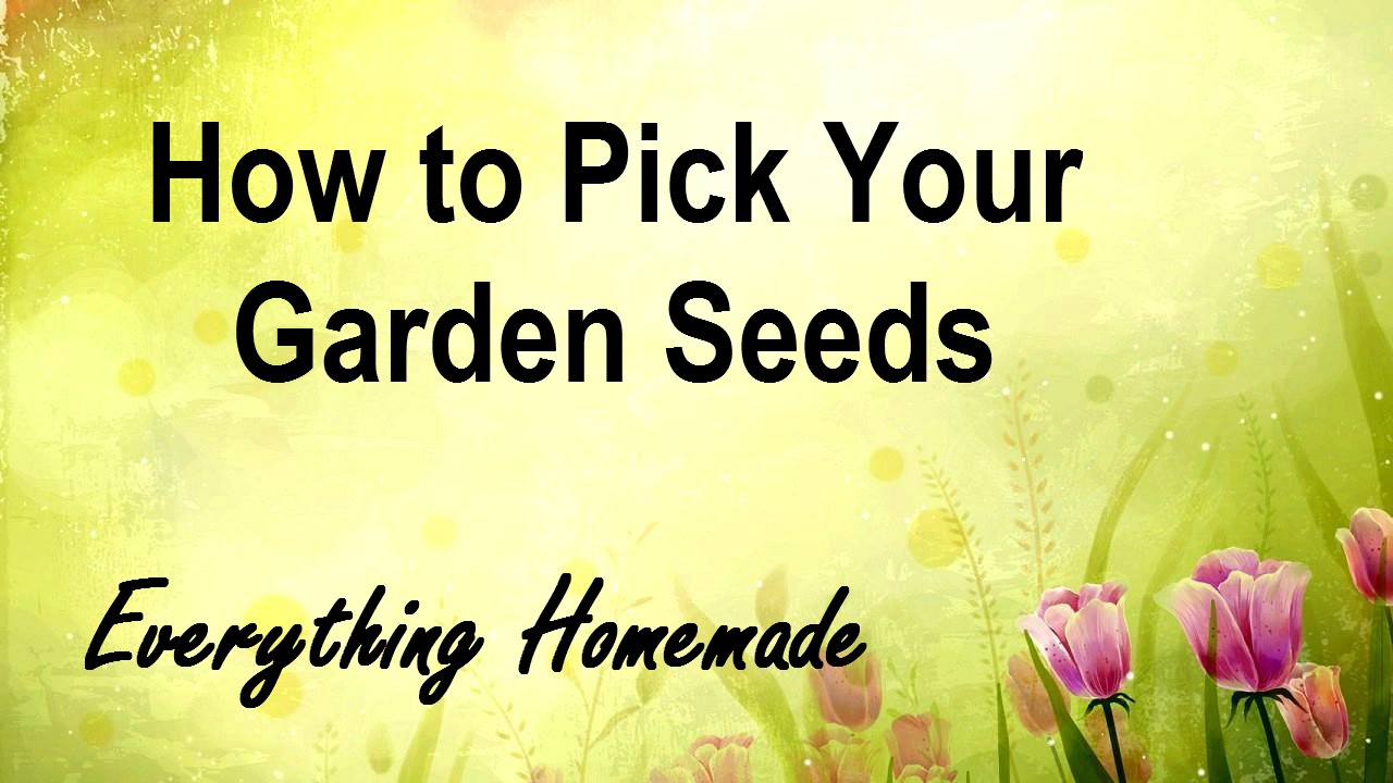 How To Pick Your Garden Seeds - YouTube