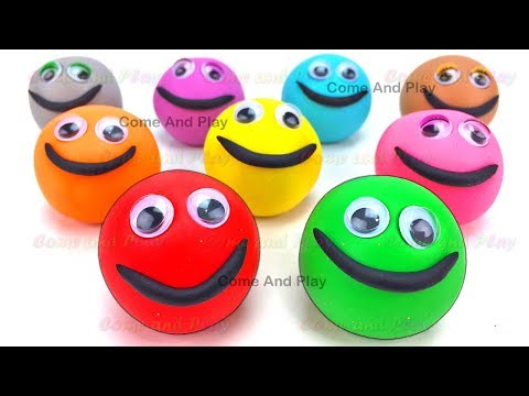 Learn Colors with Play Doh Smiley Face and Play Foam Surprise Toys