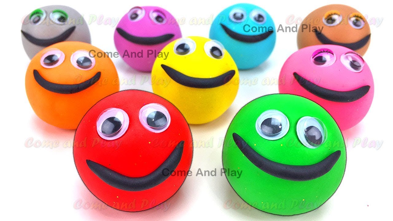 Learn Colors with Play Doh Smiley Face and Play Foam Surprise Toys ...