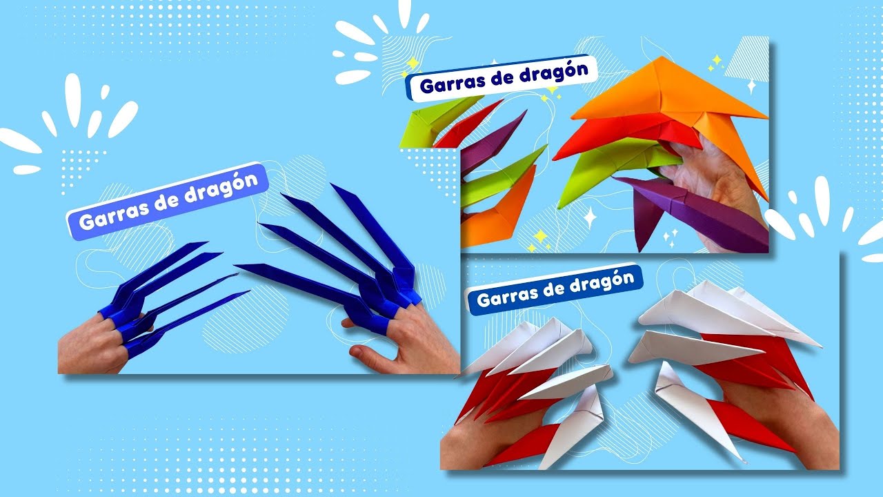 3 IDEAS - Garras de dragón de papel. Manualidades con papel - YouTube