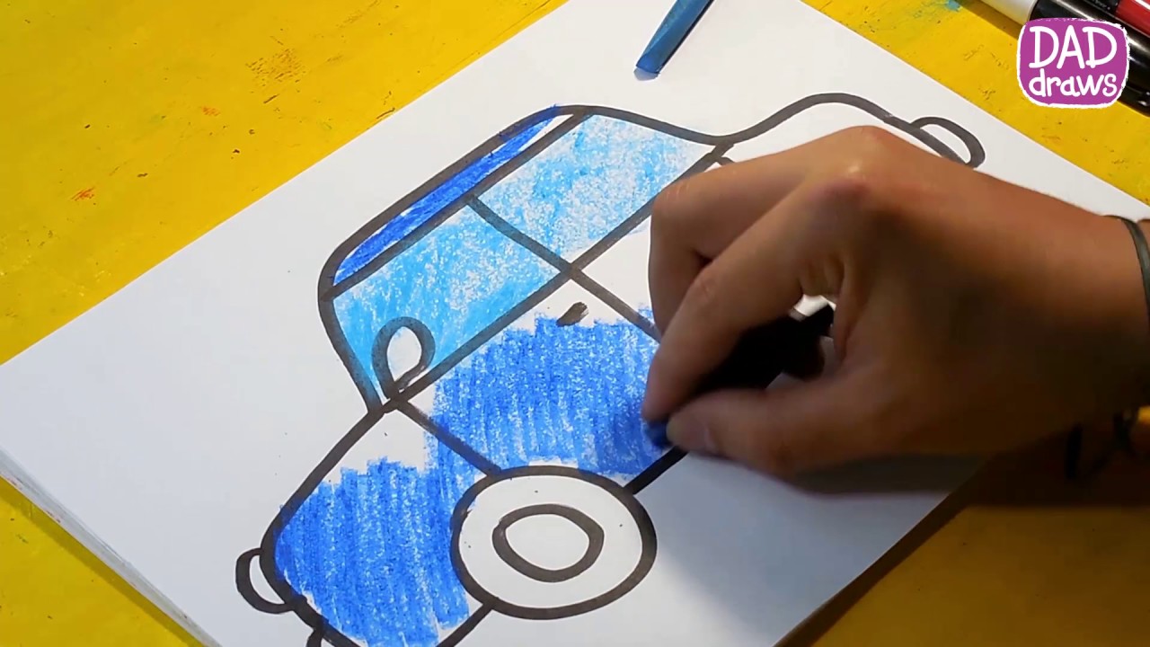 How to draw a car / Art for kids - YouTube