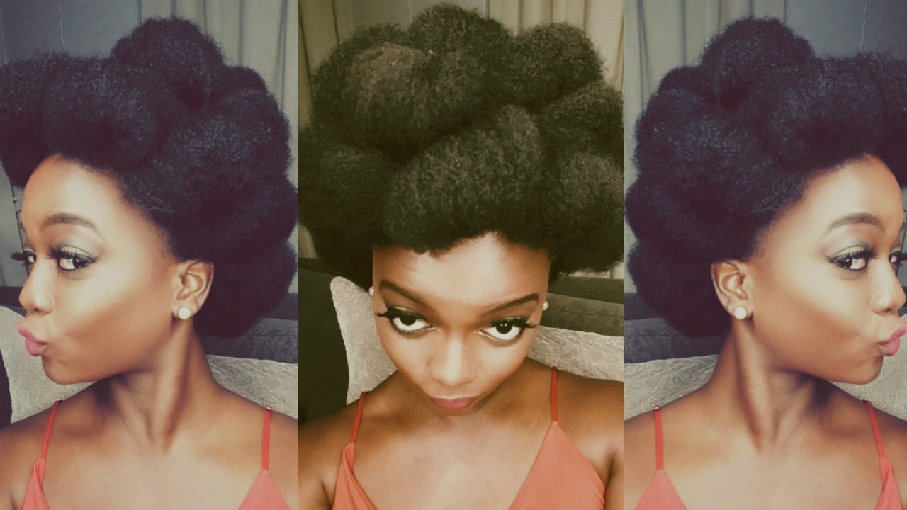 The Afro Puff Out 4c Hair Tutorial Youtube