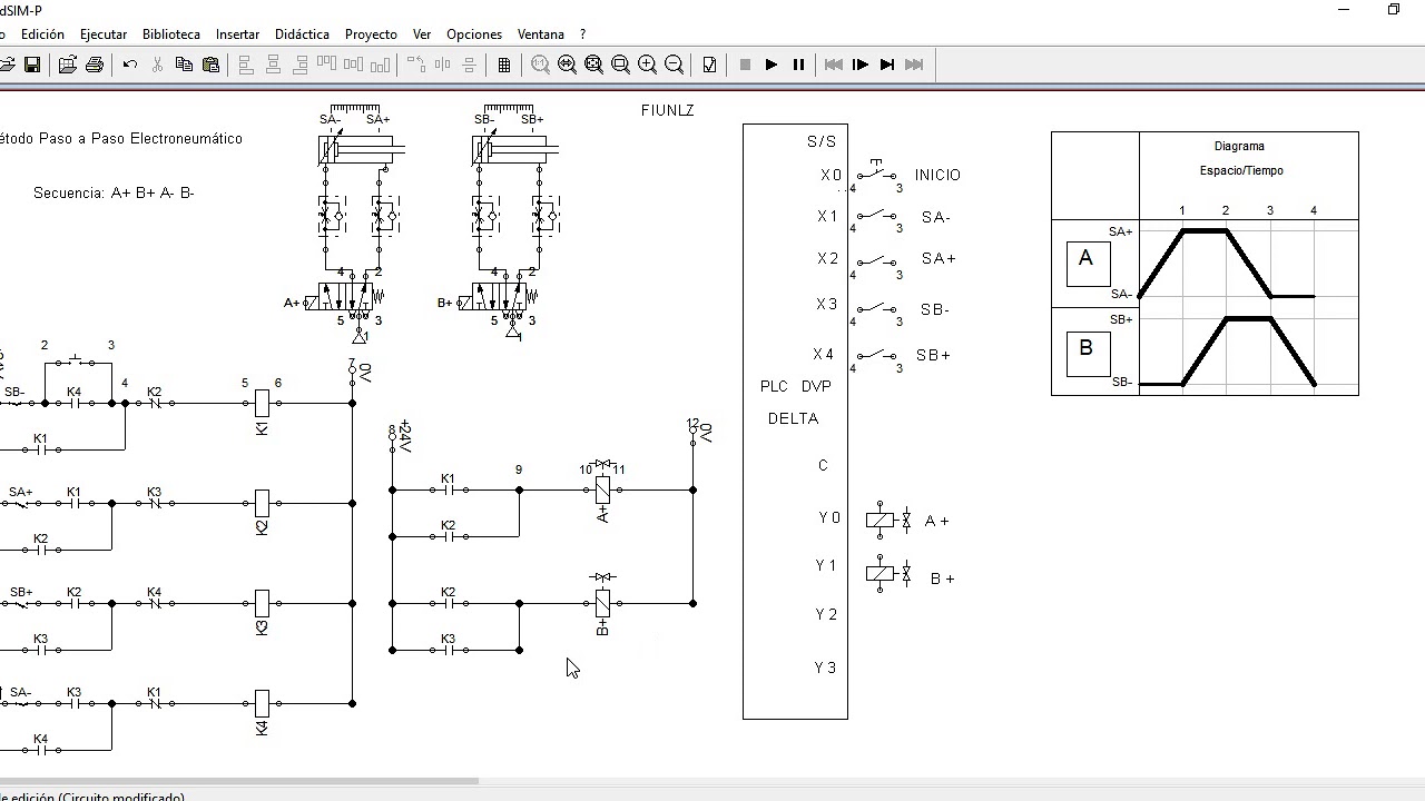 Vinculacion lógica cableada y Ladder PLC Delta con circuito ...