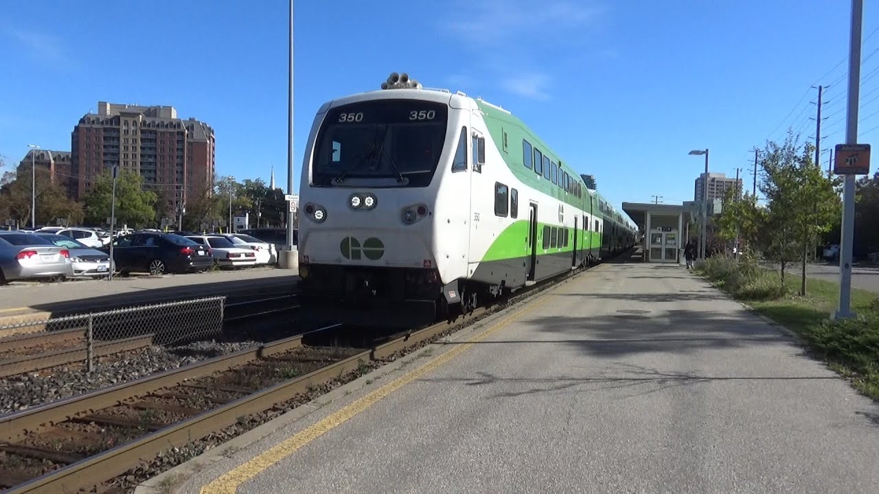 GO Transit Departs Brampton GO Station - YouTube