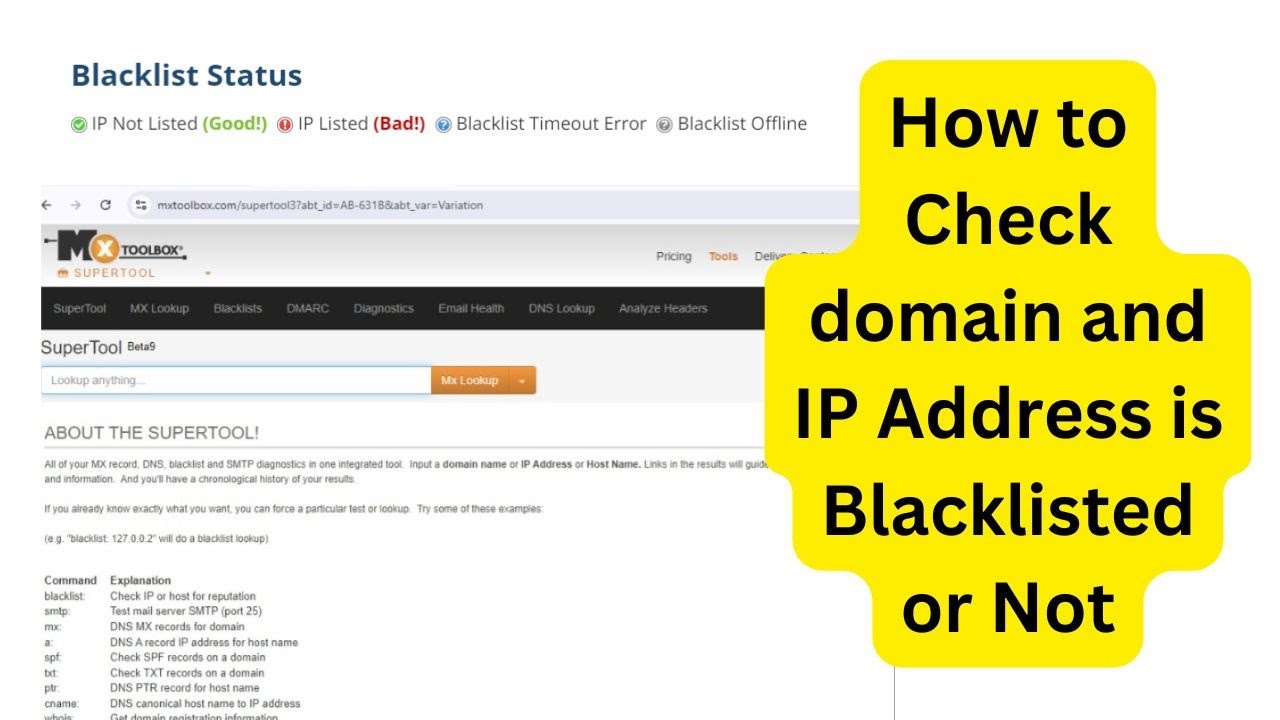 How to Check if Your Domain or IP Address is Blacklisted or Not | # ...