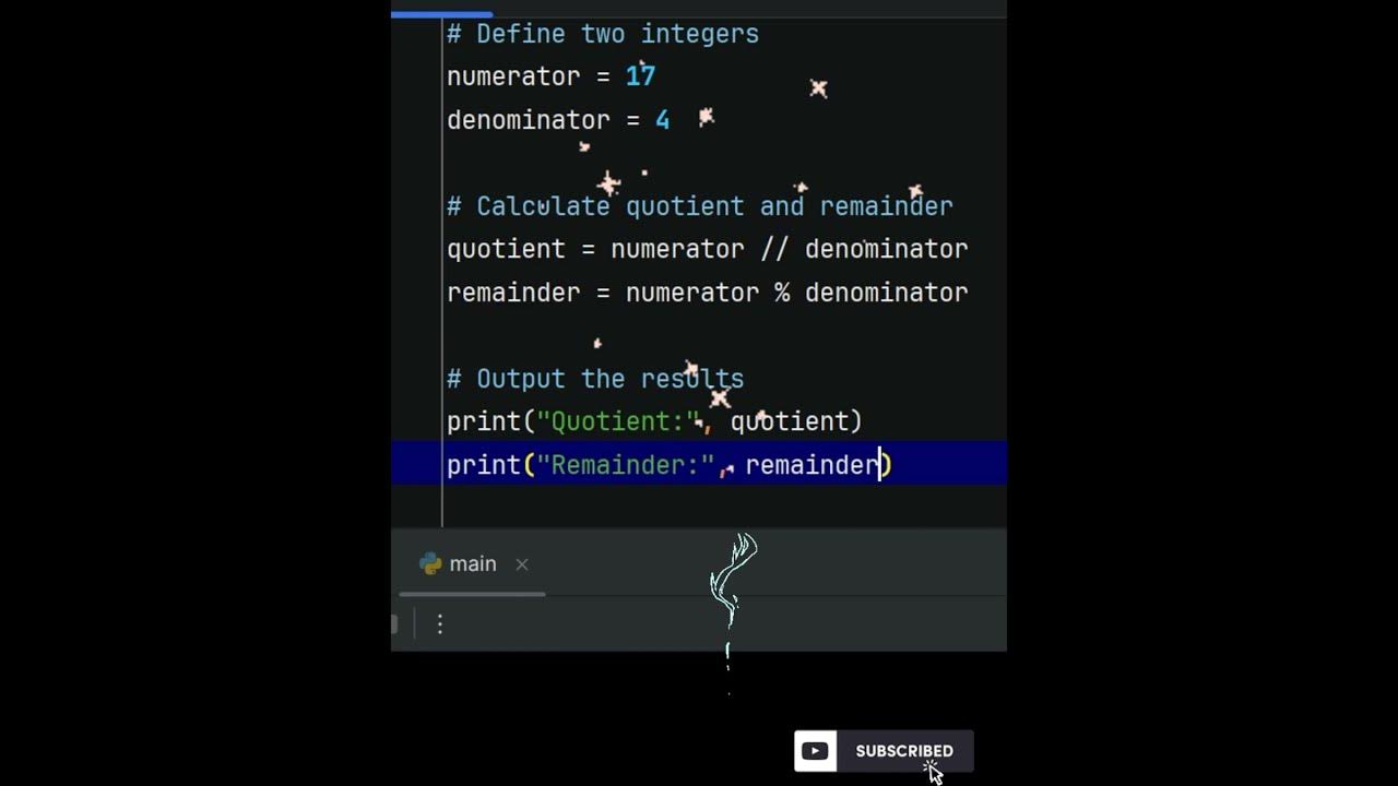 😨😨Python Division Python Programming Python Tips and Tricks Python Quotient and Remainder🔊🔊 ...