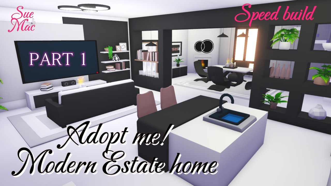 PART1- Modern Estate home/Adopt me!/Speed build - YouTube