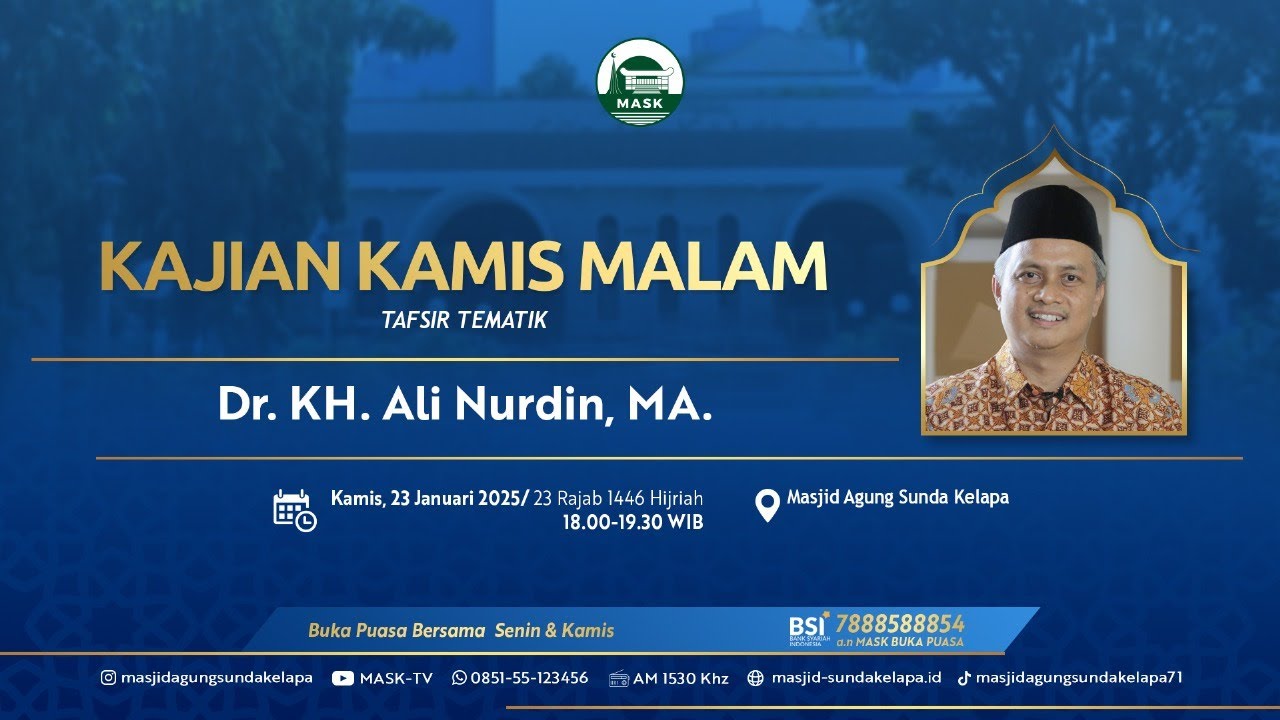 KAJIAN KAMIS MALAM [UST.Dr.KH.Ali Nurdin,MA. | 23 Januari 2025 - YouTube