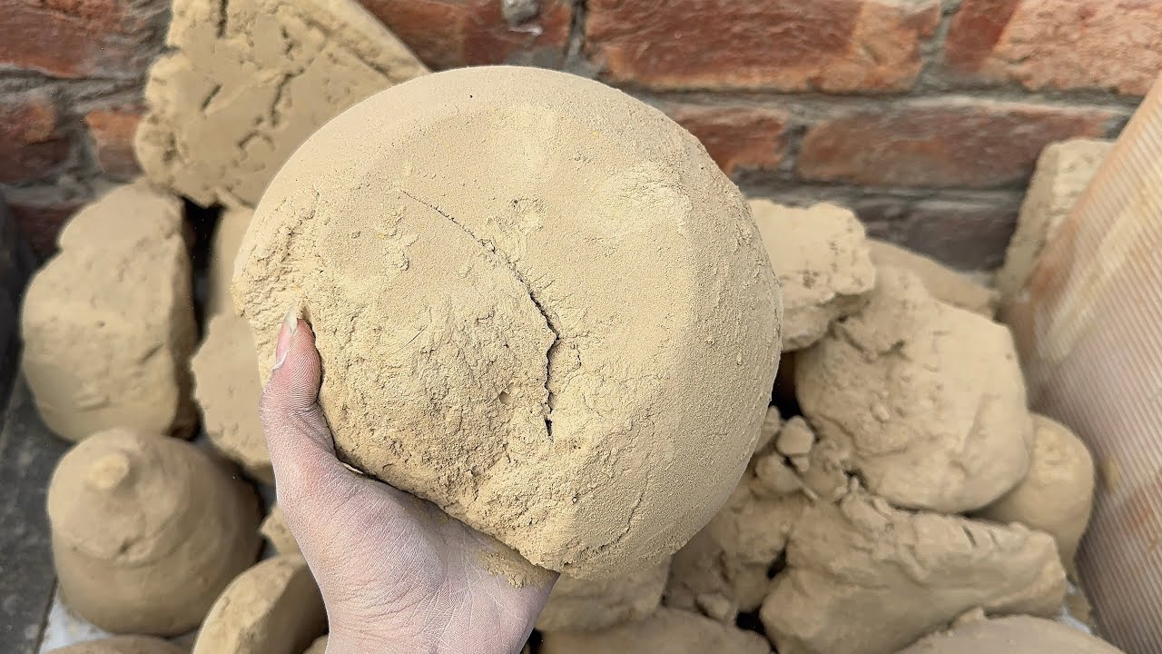 New masterpiece video of pure soft mud dirt ||dry crumbling part 🔥🤤 ...