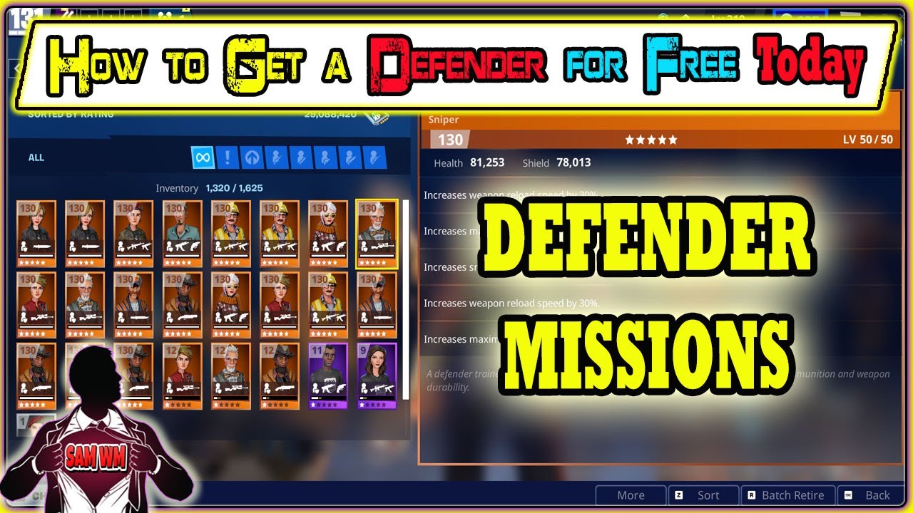 how to get defenders in fortnite stw | defender missions today fortnite ...